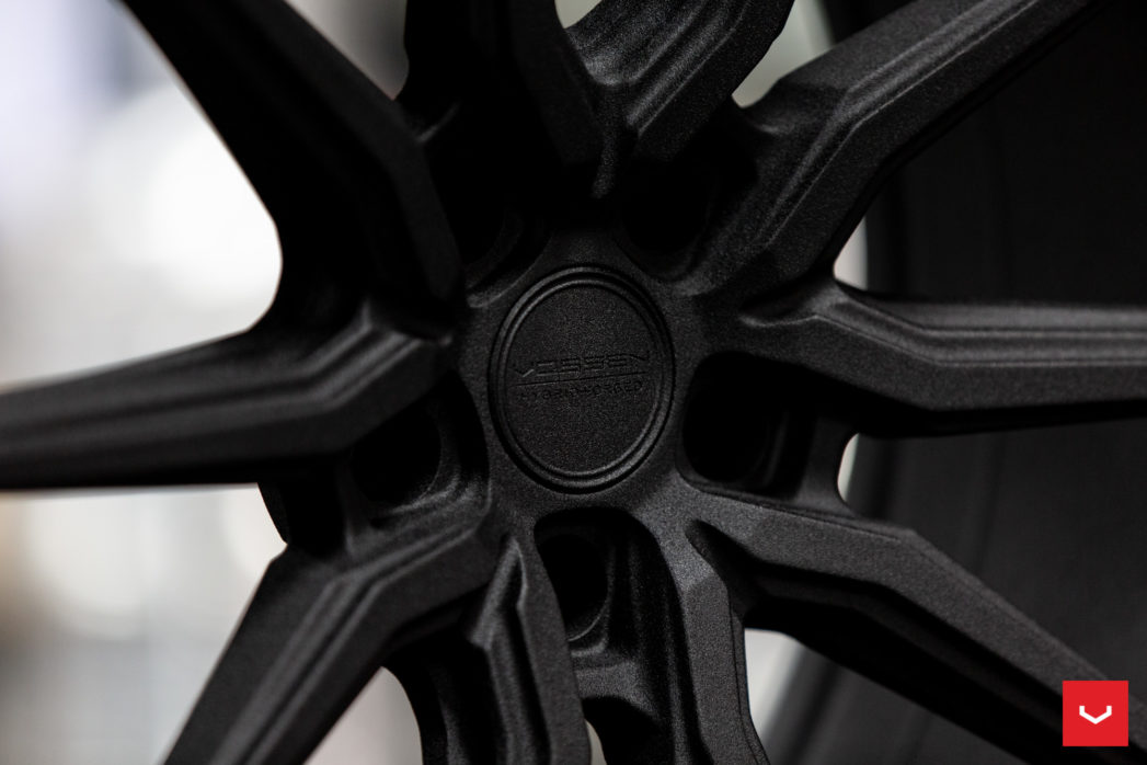 Vossen HF-3 20×9 5×112 +32 Gloss Black With Machined Spoked Faces Wheel ...